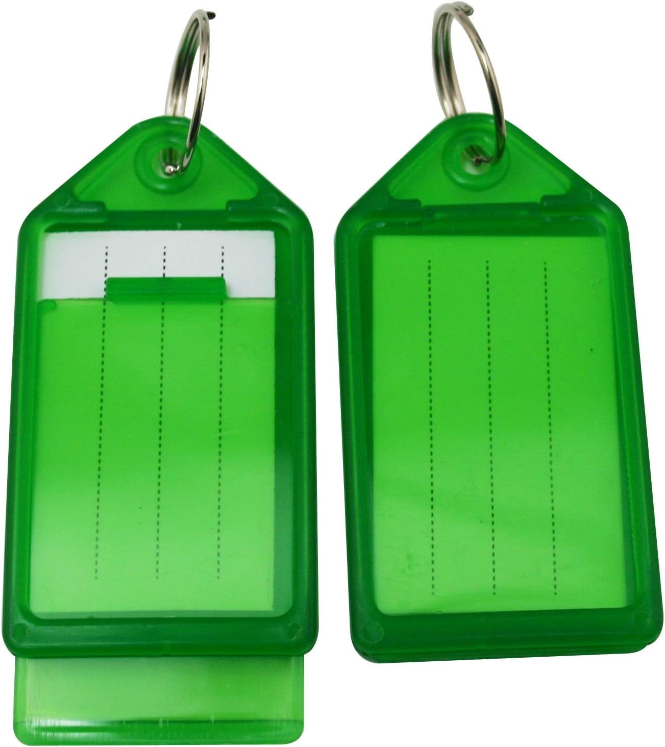 Key Fobs Luggage ID Tags with Key Ring 2.2" X1.1" Color Transparent ...