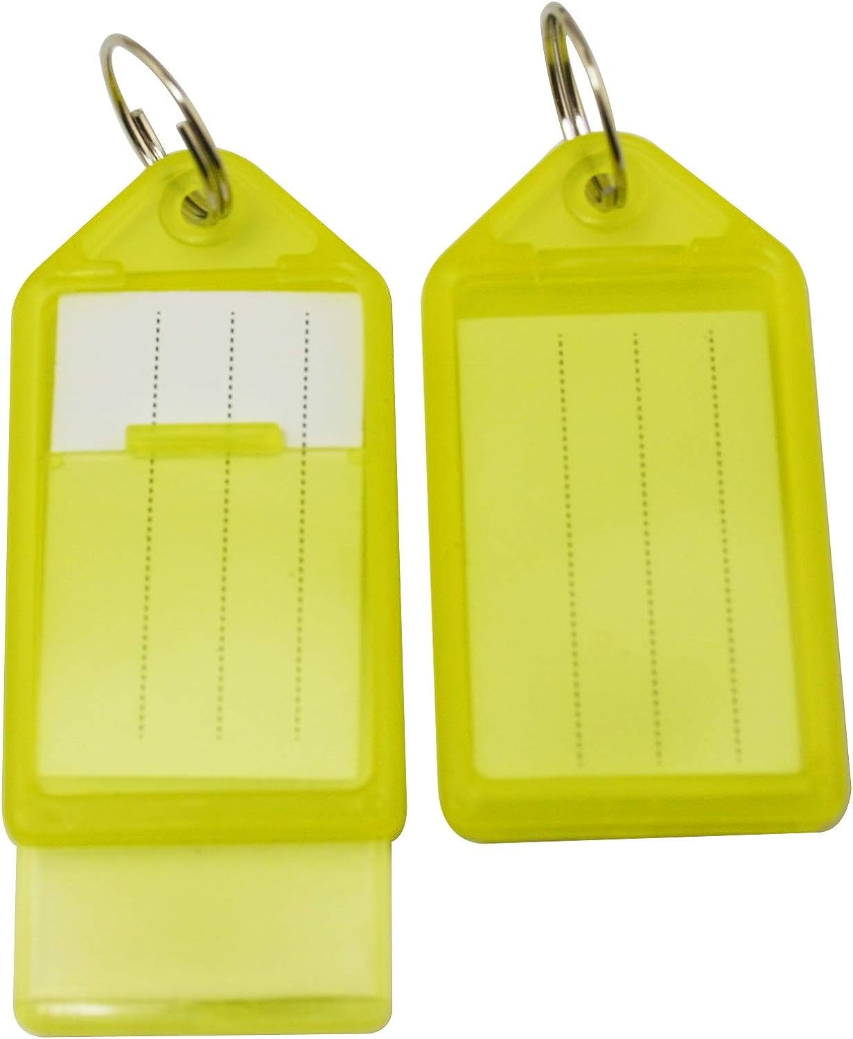 Key Fobs Luggage ID Tags with Key Ring 2.2" X1.1" Color Transparent ...