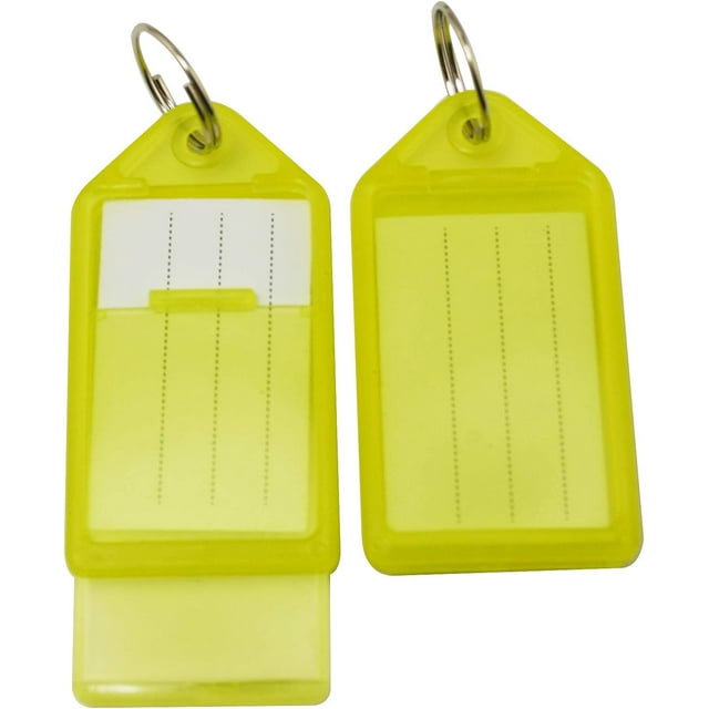 Key Fobs Luggage ID Tags with Key Ring 2.2" X1.1" Color Transparent ...