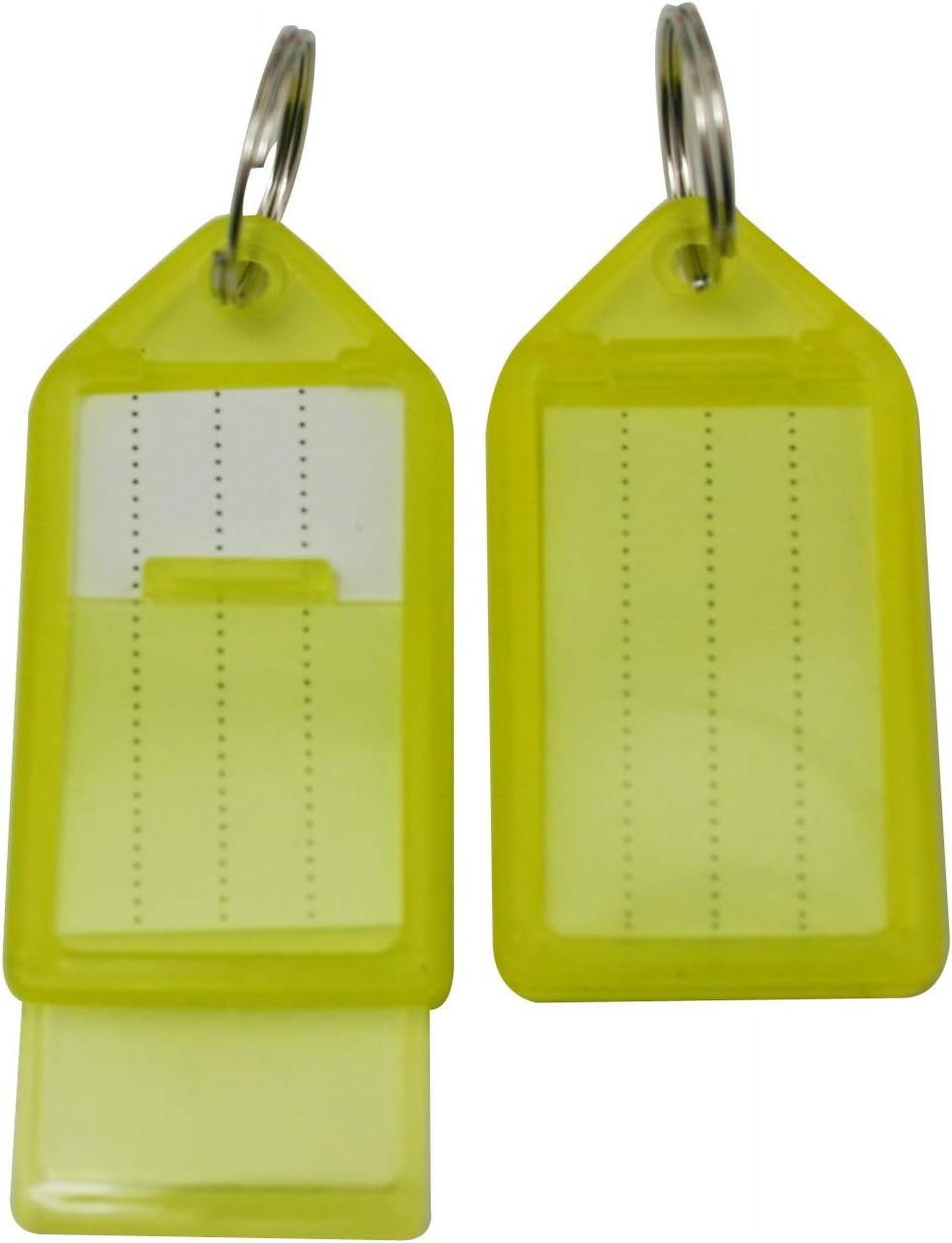 Key Fobs Luggage ID Tags with Key Ring 2.9" X1.5" Color Transparent ...