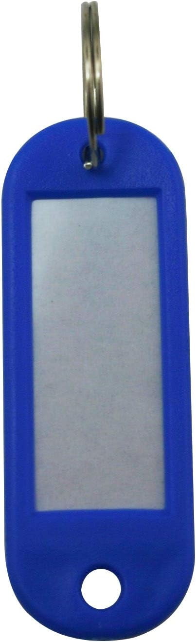 Key Fobs Luggage ID Tags with Key Ring Waterproof Color Deep Blue Pack ...