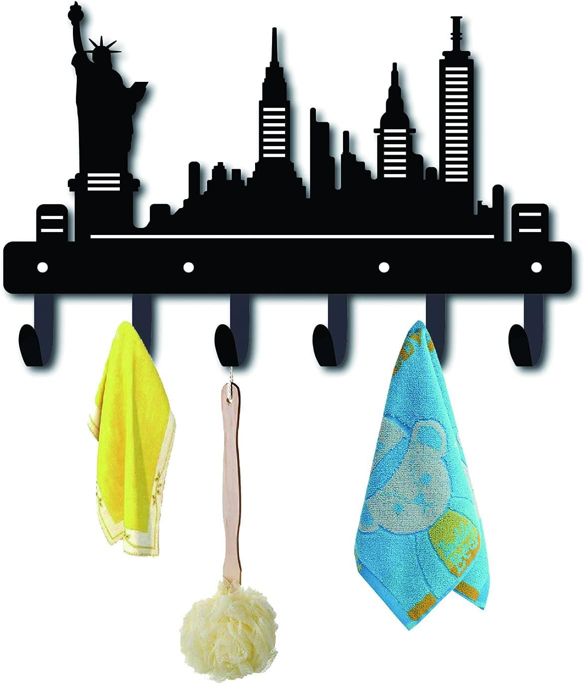 Key Holder Decorative Coat Hooks Wall Mounted Metal Key Hooks Towel ...