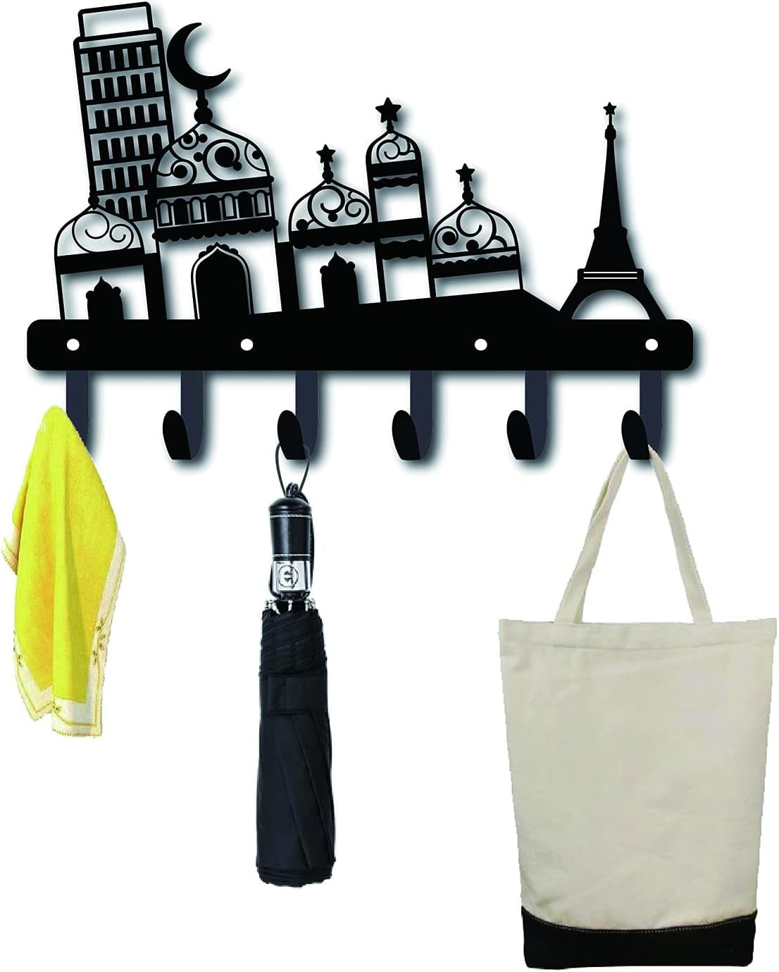 Key Holder Decorative Hooks Wall Art Mounted Metal Key Hooks Towel ...