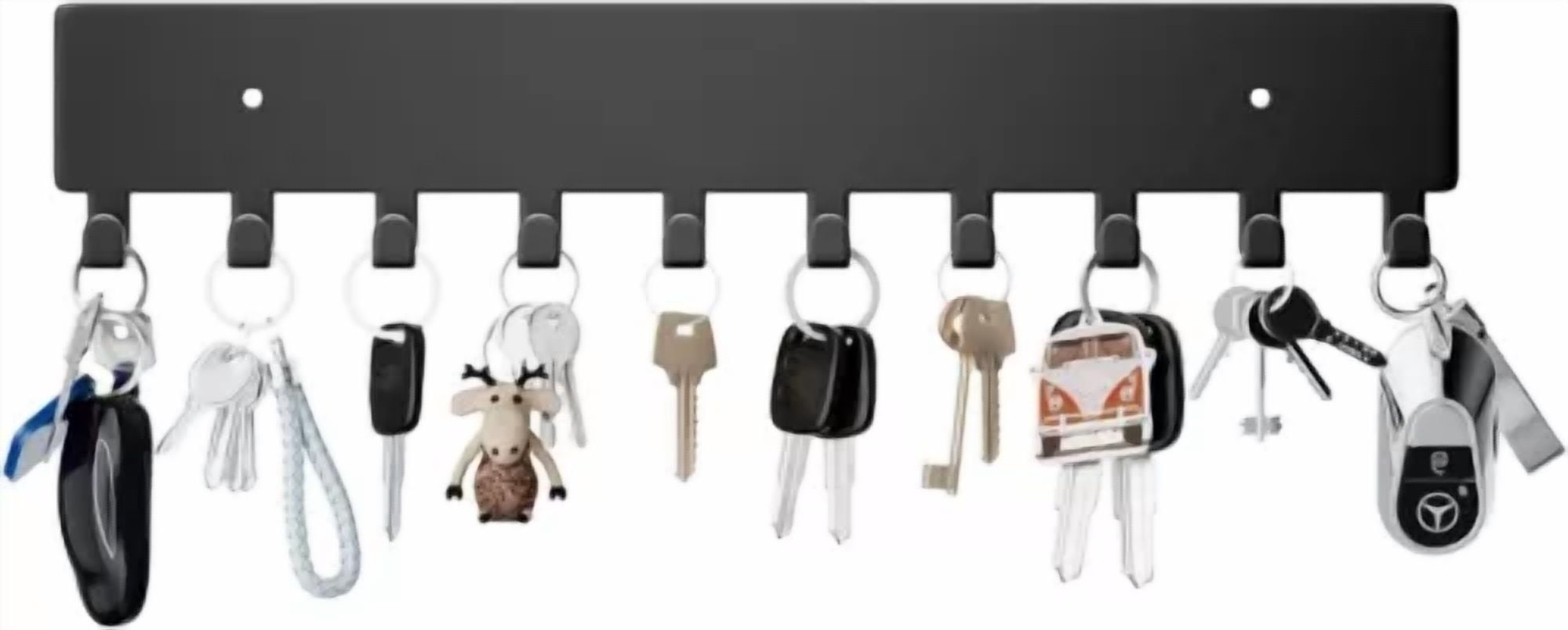 Key Holder For Wall, Key Hooks With 10 Hooks Wall Mounted Key Holder ...
