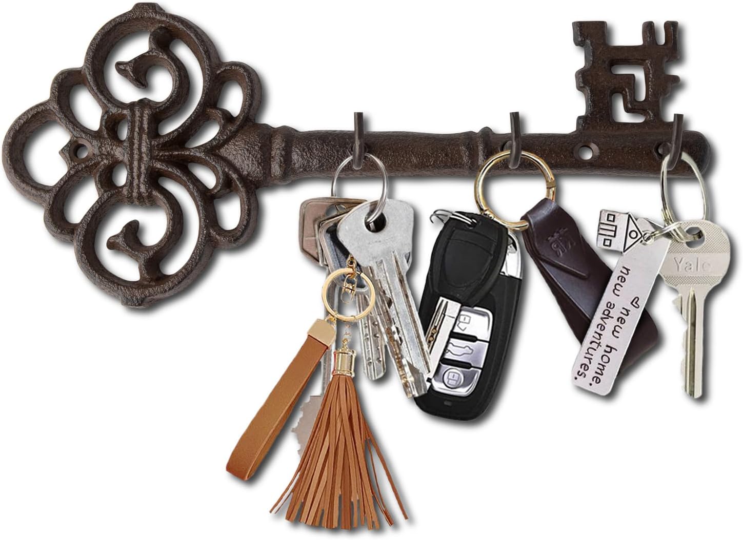 Key Holder for Wall - Cast Iron Skeleton Key - Decorative Farmhouse ...