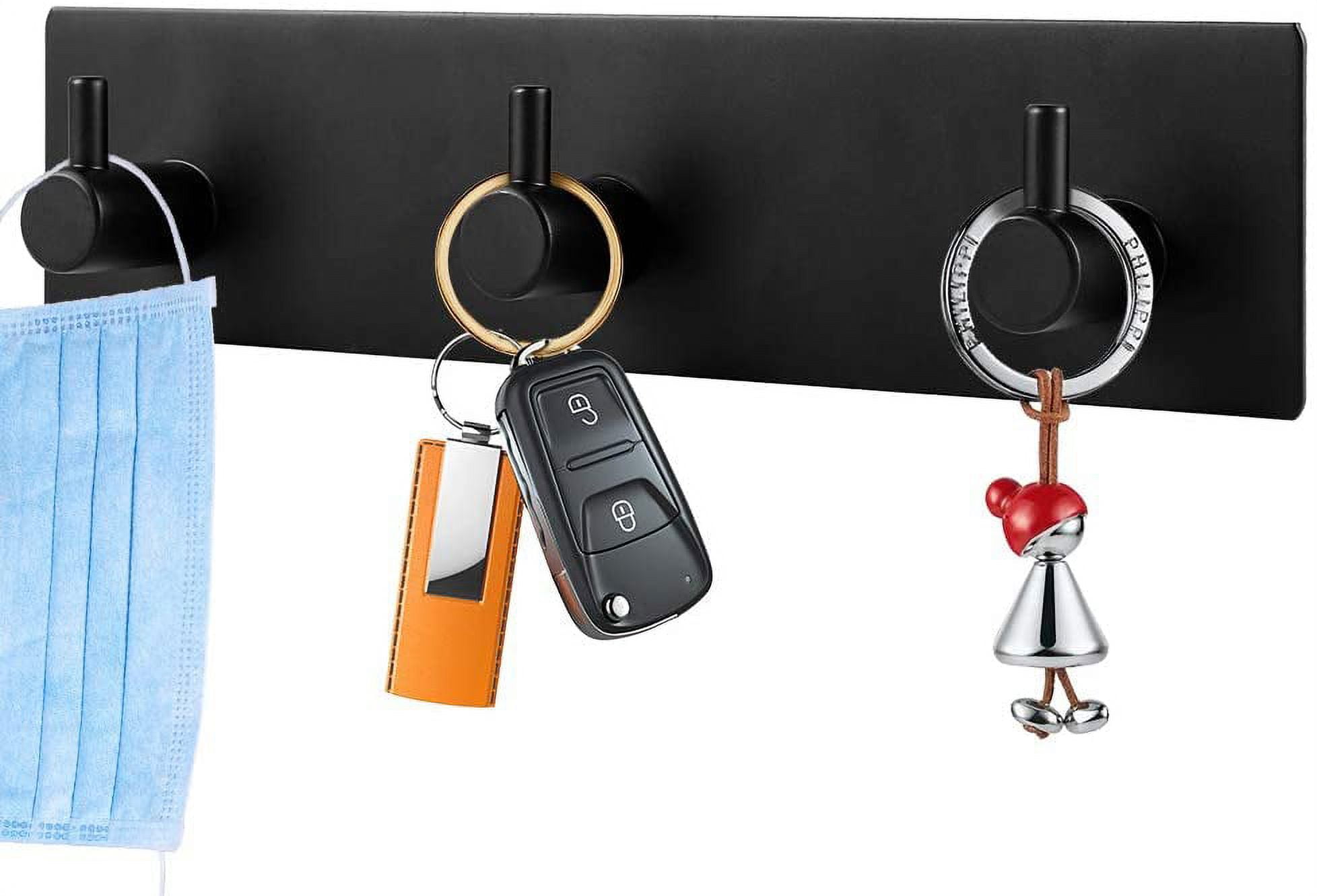 Key Holder for Wall Decorative, Adhesive Stainless Steel Key Hooks, Key ...