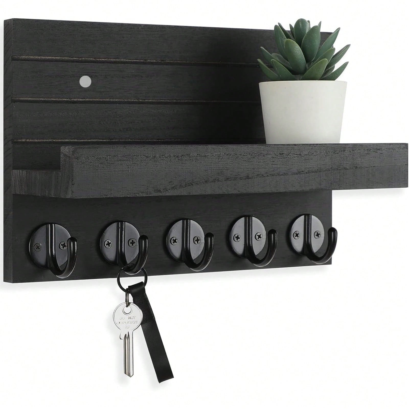 Key Holder For Wall, Decorative Key And Mail Holder With Shelf Has ...