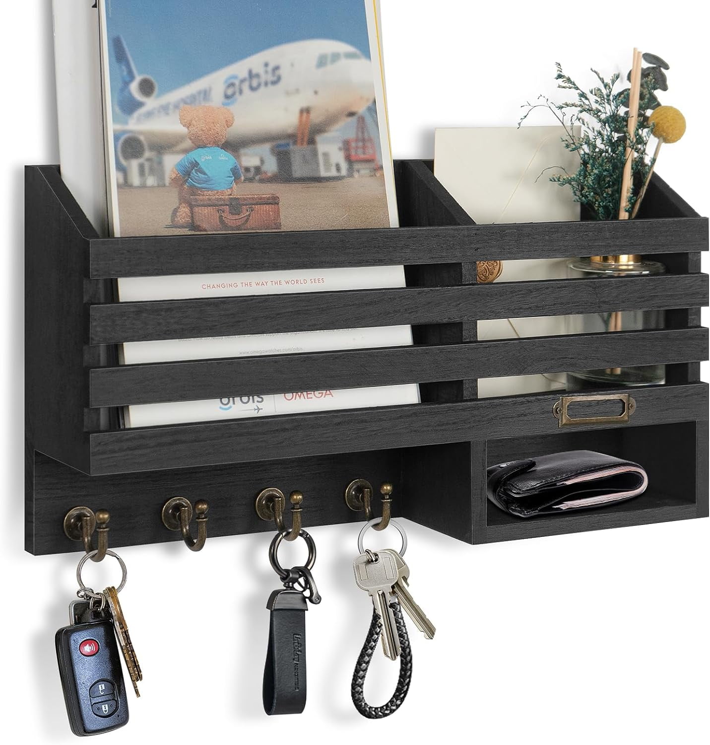 Key Holder for Wall: Easy Mounted Key Rack and Mail Organizer with ...