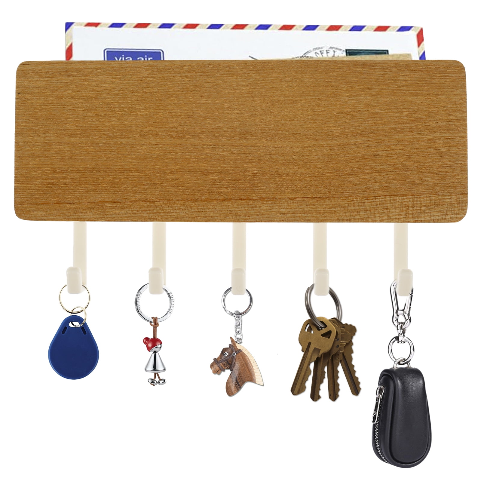 Key Holder Wall Mount, Frosted Black Stainless Steel Key Mail Holder ...