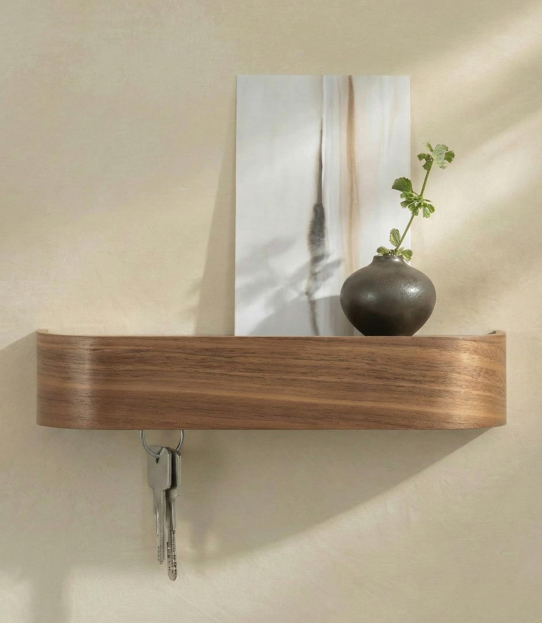Key Holder Wall Mount with Shelf, Key Rack for Wall Entryway Organizer ...
