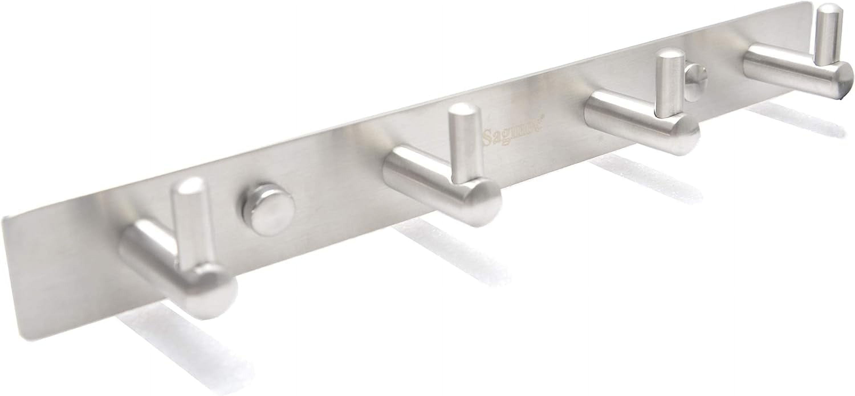 Key Holder Wall Mounted Coat Hook Rack Brushed Nickel 7.9-Inch with 3 ...