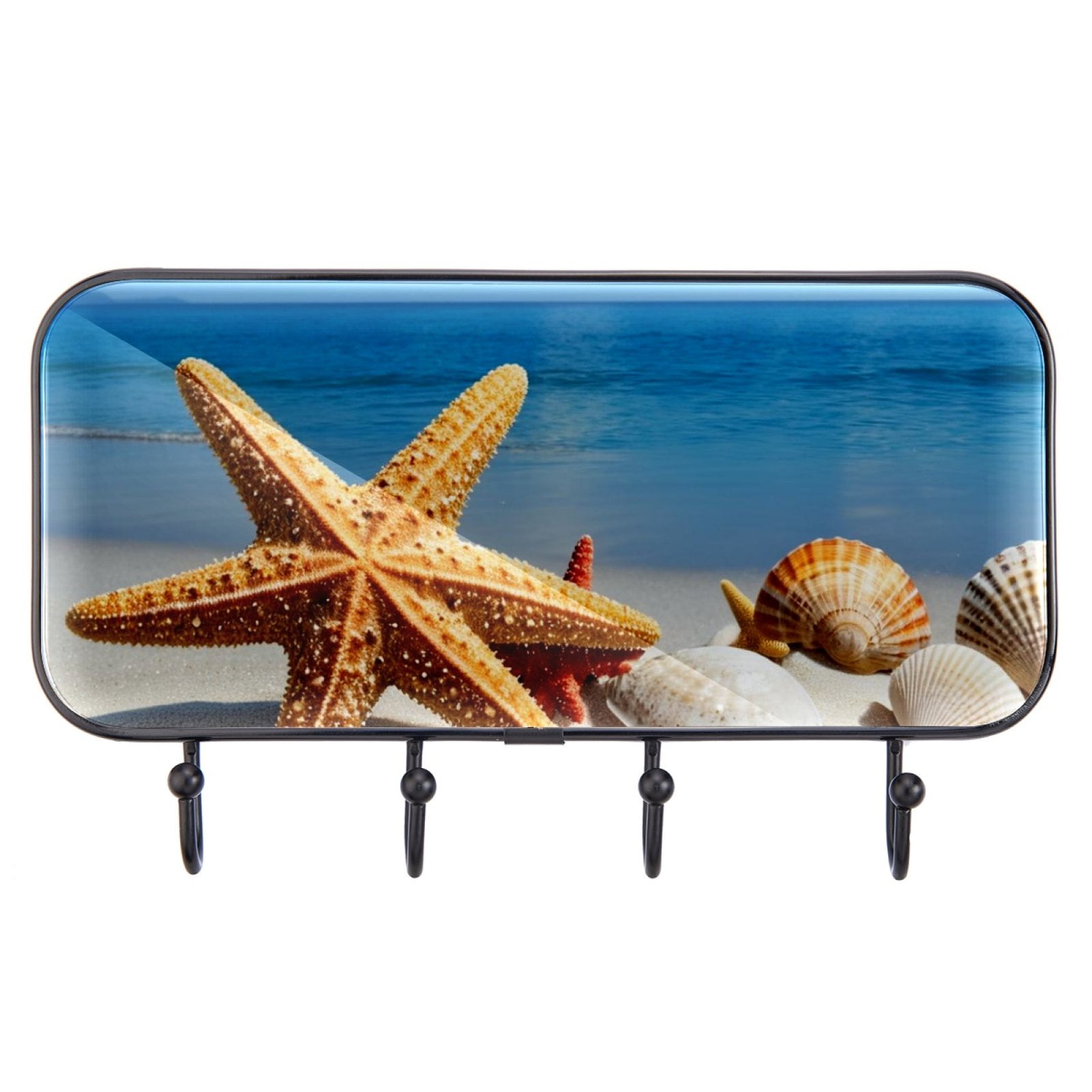 Key Holder Wall-Mounted, Key Holder with 4 Hooks, Key Holder for Wall ...