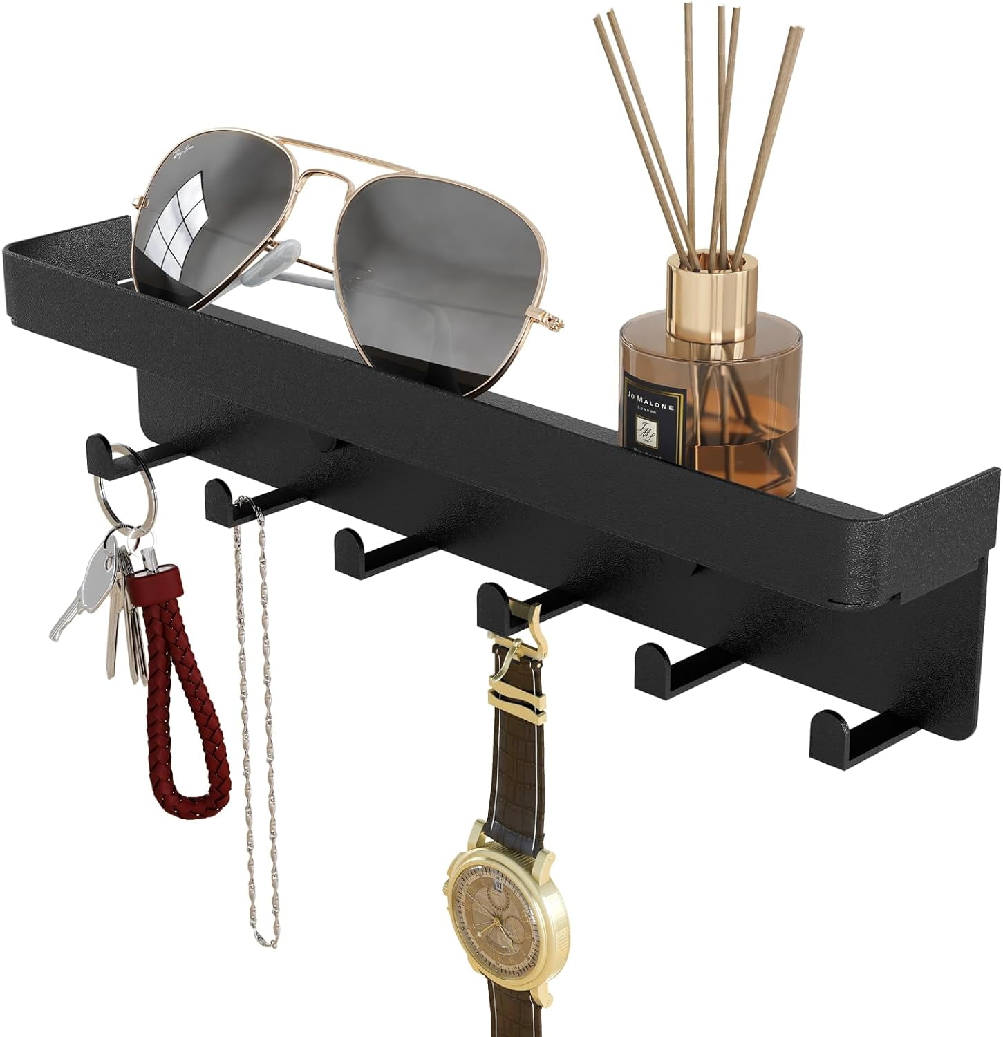 Key Holder for Wall Rustic Key and Mail Organizer 6 Key Hooks with ...