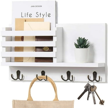 Key Holder Mail Organizer Wall Mount Key and Mail Holder Key Rack with ...
