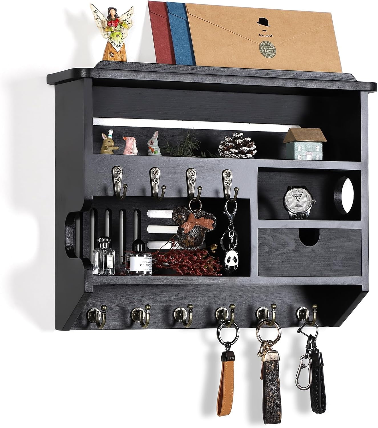 Key Holder for Wall, Key Holder Wall Mount, Mail Organizer Wall Mount ...