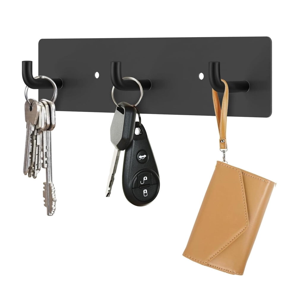 Key Holder for Wall, Key Hooks with 3 Hooks Wall Mounted Key Holder for ...