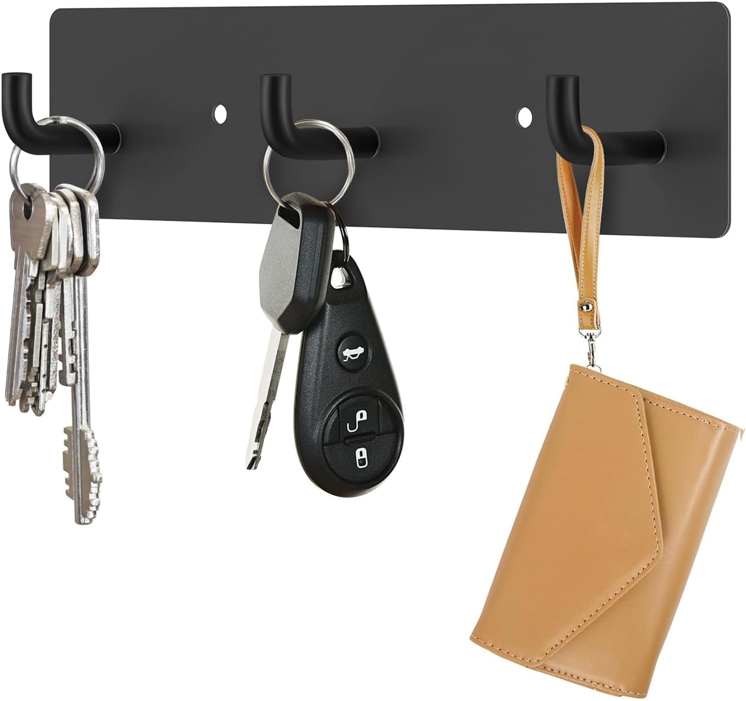 Key Holder for Wall, Self Adhesive Key Rack Wall Mount with Mail ...