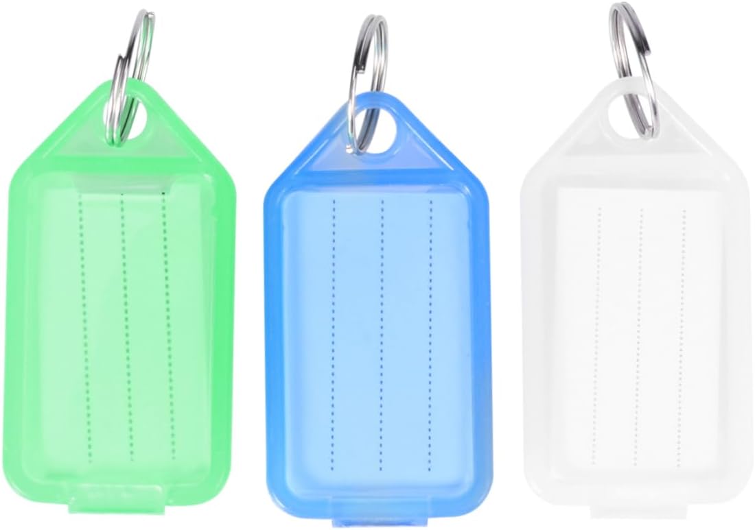 Key ID Tags 20pcs Plastic Tags Colored Labels Plastic Key Tags Id Tags ...