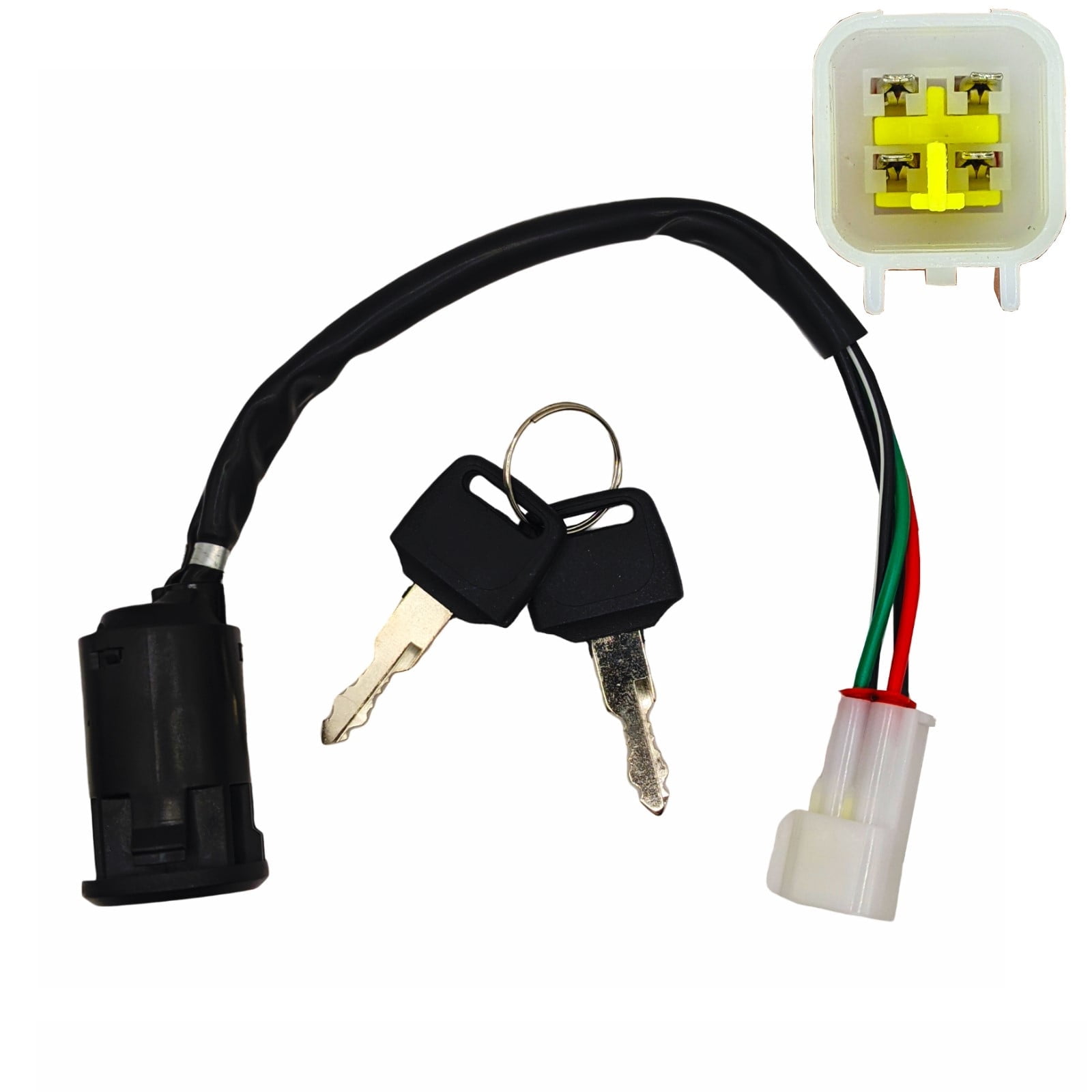 Water-Resistant 4-Wire Ignition Switch with keys for Apollo ATV & Dirt ...