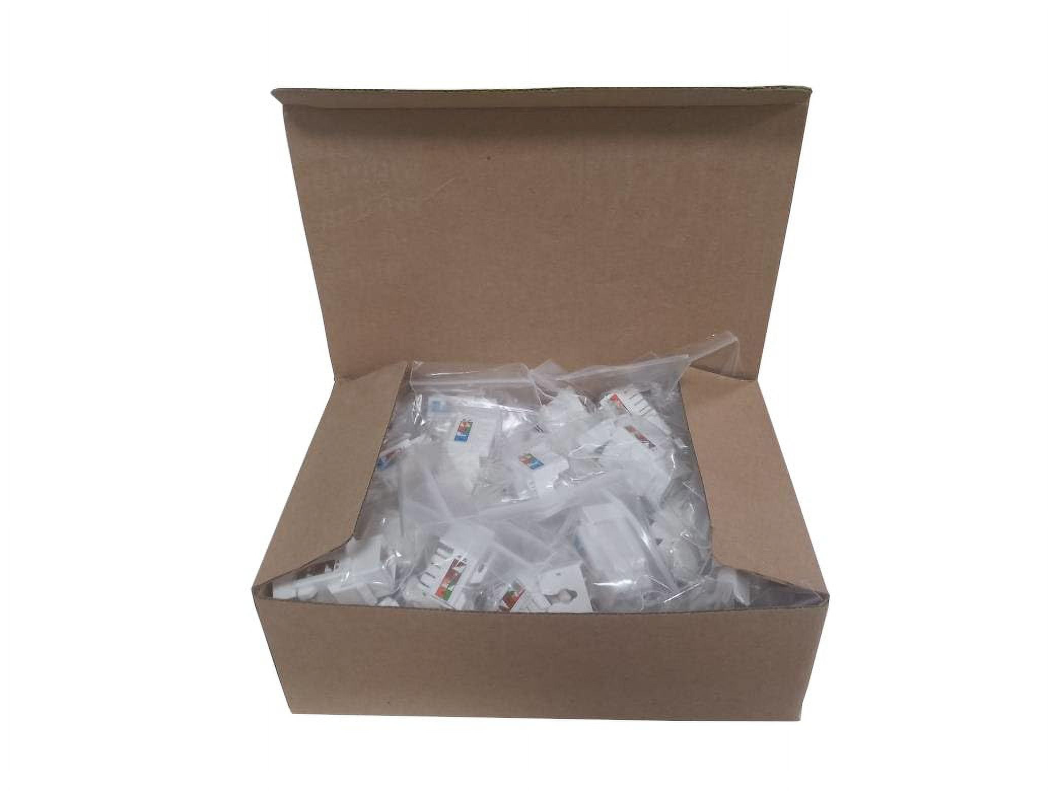 Key Jack 50 Pack RJ45 Header Female Connector Cat 6 UTP 90 Degree Punch Down - Walmart.com