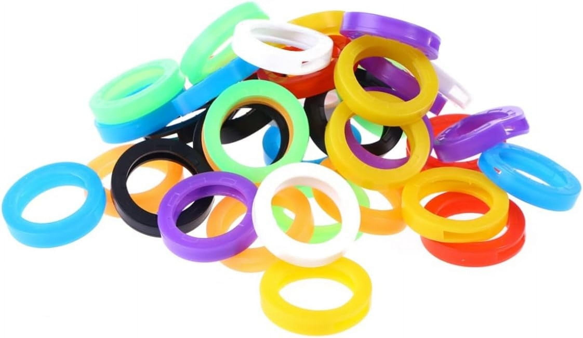 Key Labels 30pcs Plastic Tags Car Key Colored Labels Elastic Key Cap ...