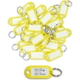 Key Labels - Coloured Plastic Key Ring Tags with Labels- Key Chain/Key ...