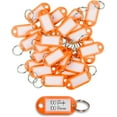 Key Labels - Coloured Plastic Key Ring Tags with Labels- Key Chain/Key ...
