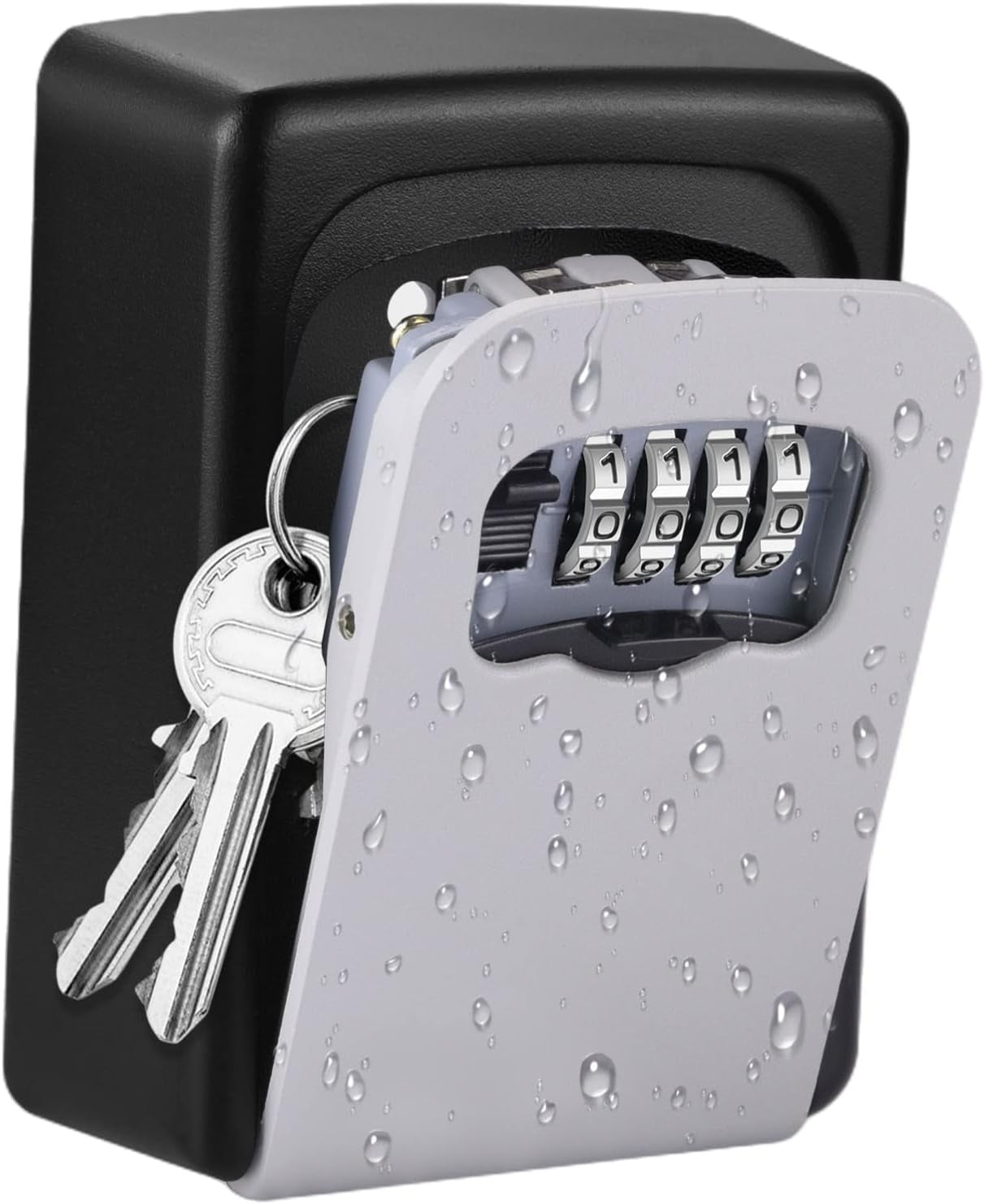 ® Key Lock Box, 4 Digit Combination Key Storage Lockbox, Waterproof ...