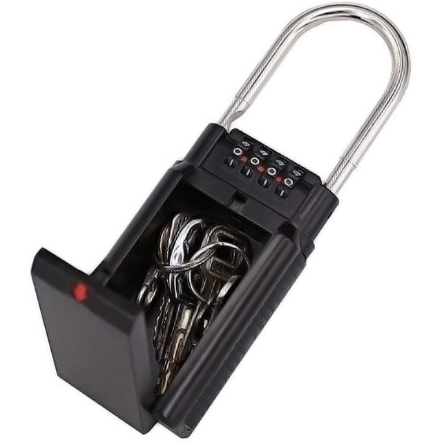 Key Lock Box 4 Digit Combition Keys Safety Boxes Weatherproof Storage ...