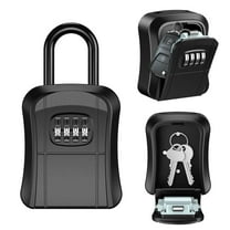 ORIA Waterproof Key Lock Box, Portable 4 Digit Combination Key Storage ...