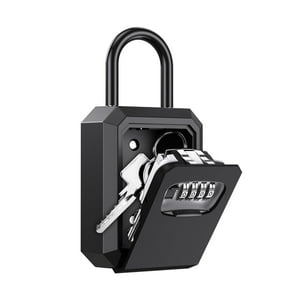 AMIR Key Lock Box, Weatherproof Steel Combination Lockbox, 4-Digit Code ...