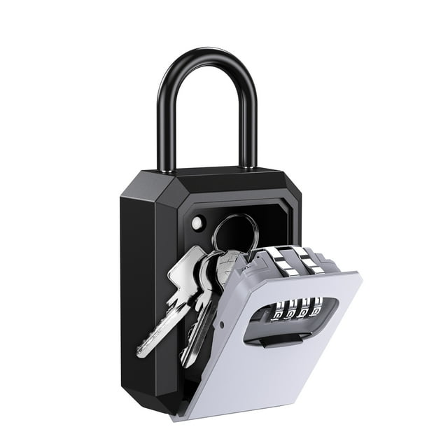 Key Lock Box, AMIR Wall Mounted Lock Box Waterproof Key Box Key Storage ...