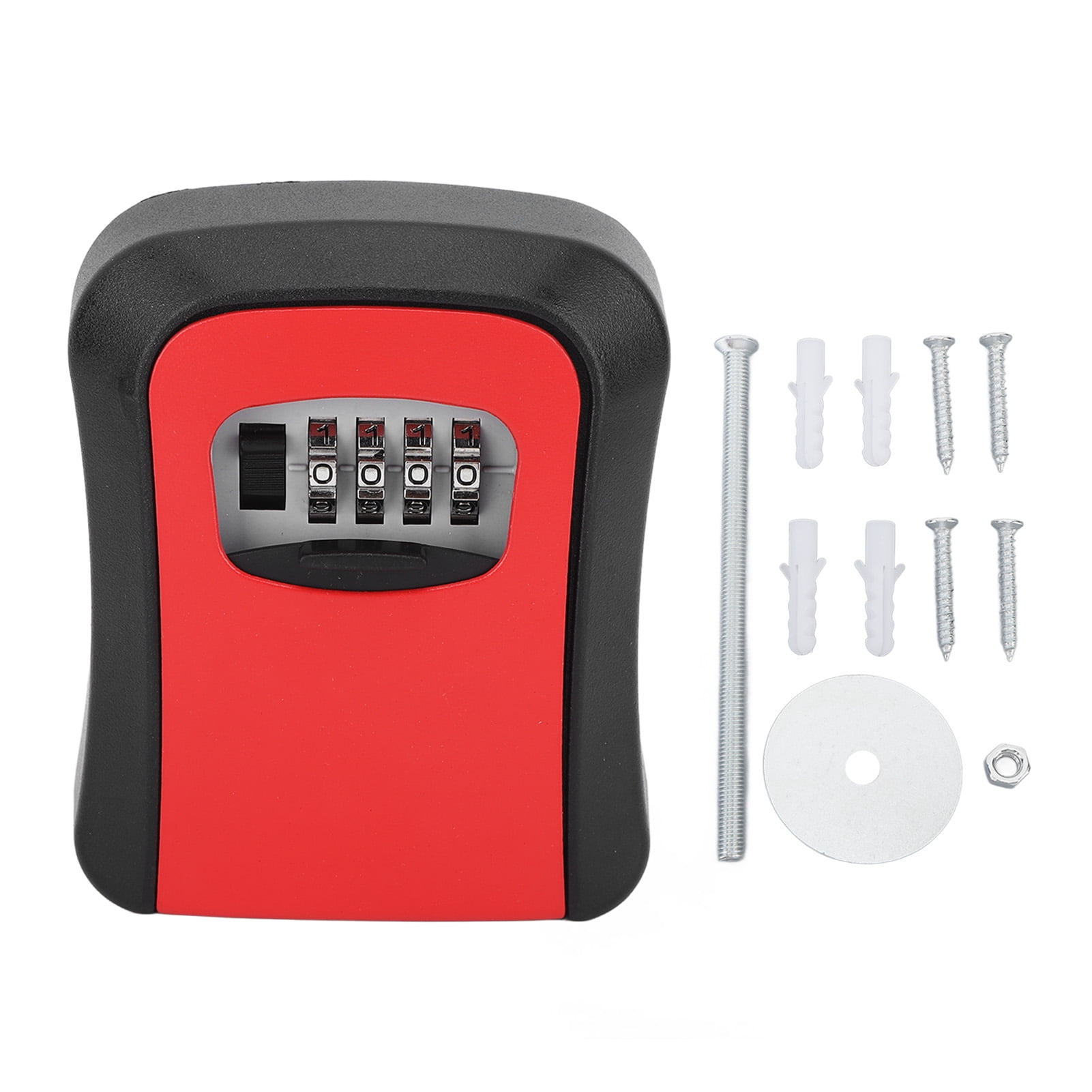 Key Lock Box Alloy Portable Wall Mounted 4 Digit Combination Key Safe ...