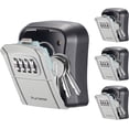 Key Lock Box Combination Lockbox Wall-Mounted Key Storage Box for House ...