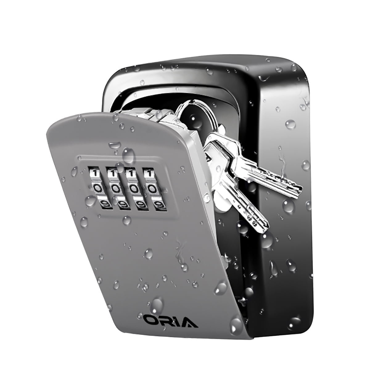 Ultra Safety 4-Digit Padlock Key Lock Box for Home Outside Warehouse ...