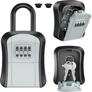 ORIA Waterproof Key Lock Box, Portable 4 Digit Combination Key Storage ...