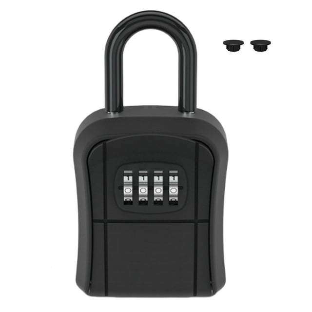 Key Lock Box Portable Combination Lockbox Wall-Mounted Key Storage Box ...