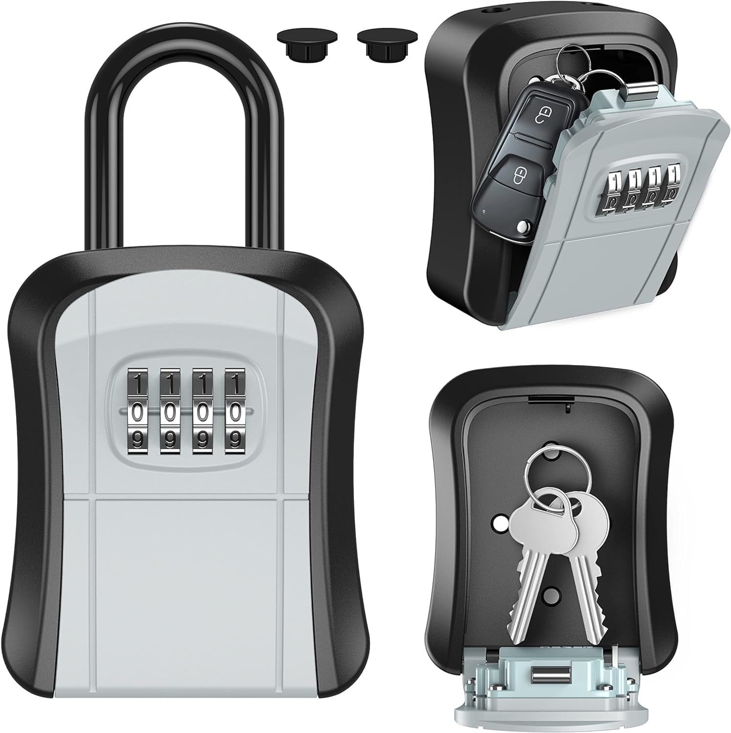 luopital Key Lock Box, Portable Combination Lockbox, Wall-Mounted Key ...