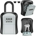 Key Lock Box Portable Combination Lockbox Wall-Mounted Key Storage Box ...