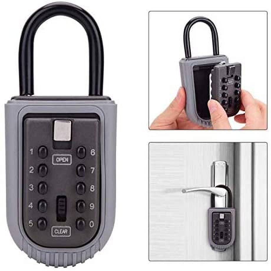 Key Lock Box,Realtor Key Lock Box Safe Lockbox 10-Digit Push Button ...