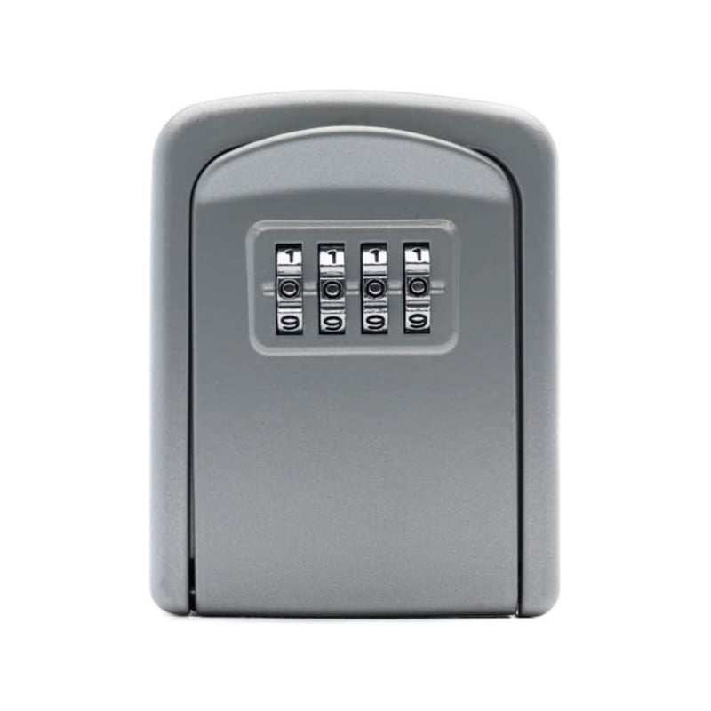 Key Lock Box Wall Mounted Aluminum Alloy Key Safe Box Weatherproof 4 ...