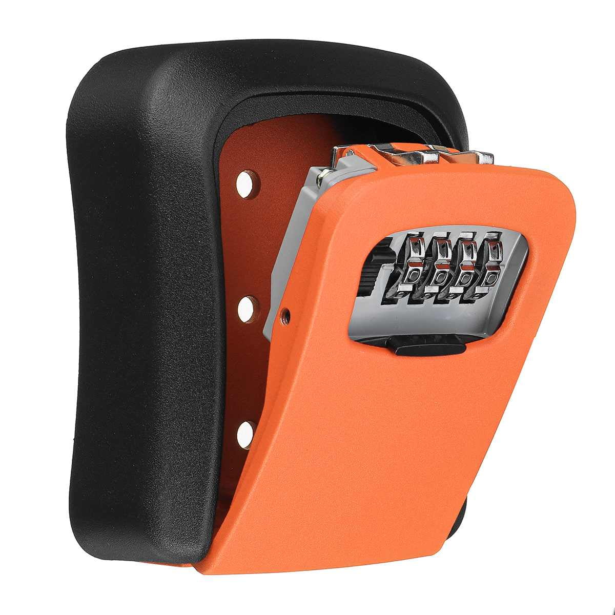 Key Lock Box Wall Mounted Aluminum Alloy Key Safe Box Weatherproof 4 ...