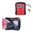 Key Lock Box Wall Mounted Aluminum Alloy Key Safe Box Weatherproof 4 ...