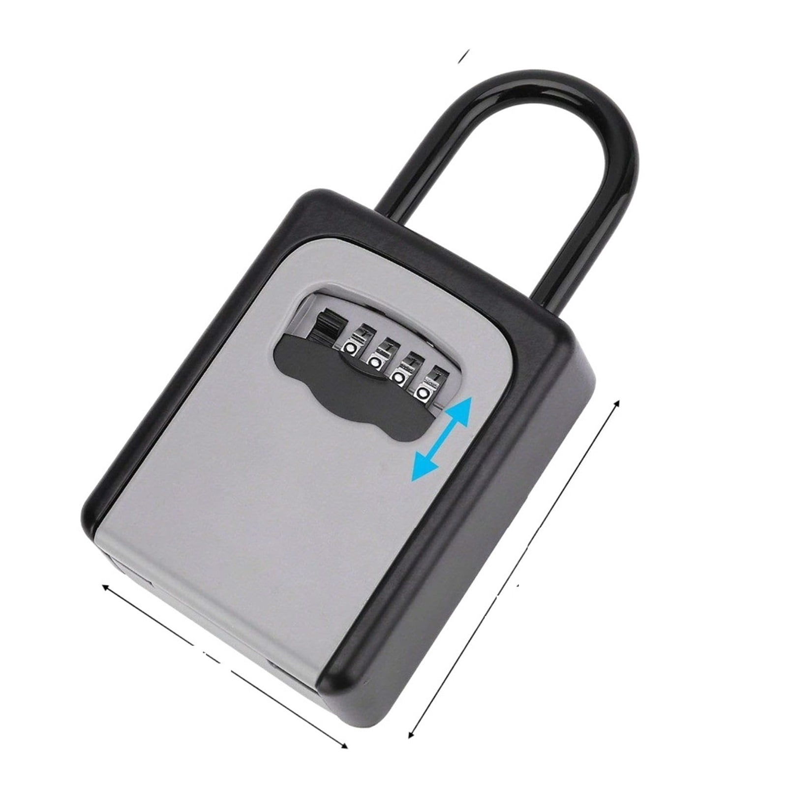 Key Lock Box Wall Mounted Aluminum Alloy Key Safe Box Weatherproof 4 ...