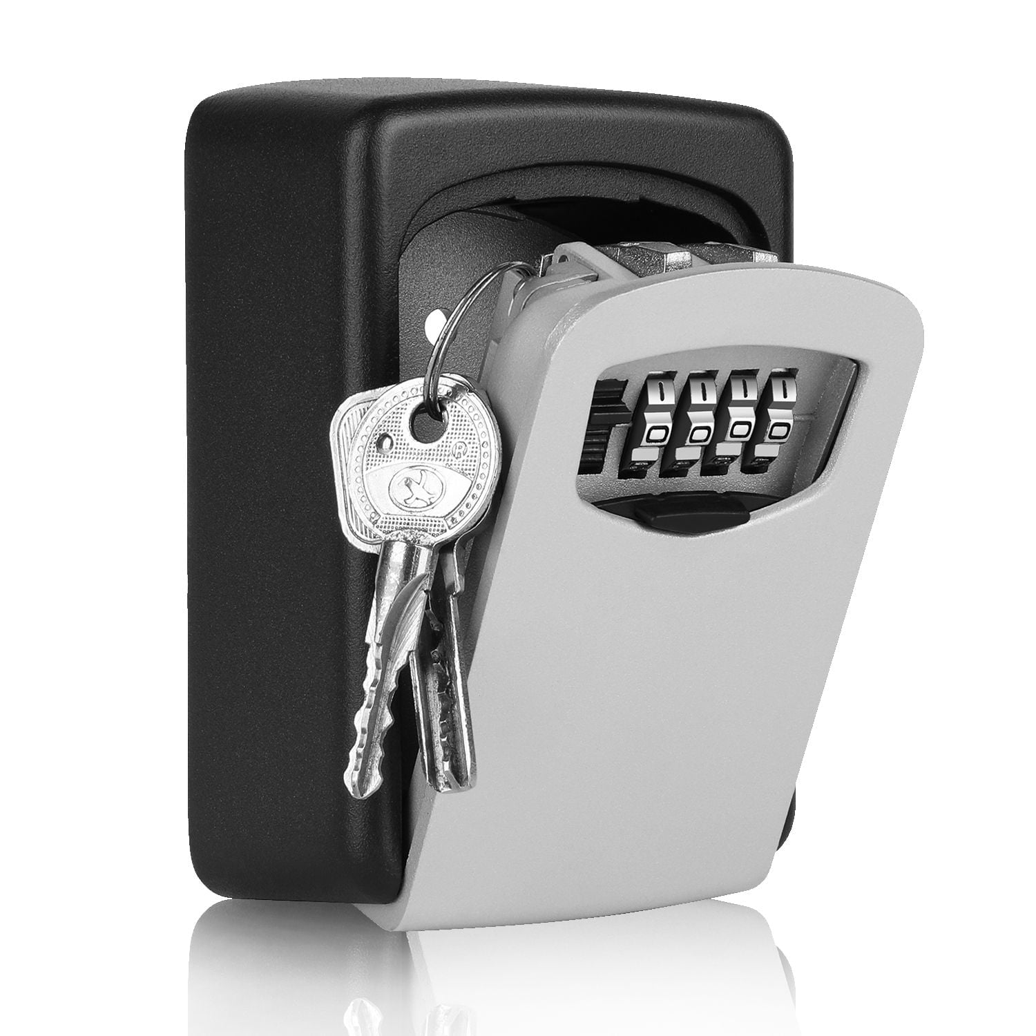 Key Lock Box - Wall Mounted Lockbox for Keys Outdoor - 4 Digit Code ...