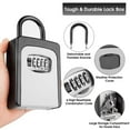 Key Lock Box Waterproof, Portable 4-Digit Combination Safe Lockbox with ...