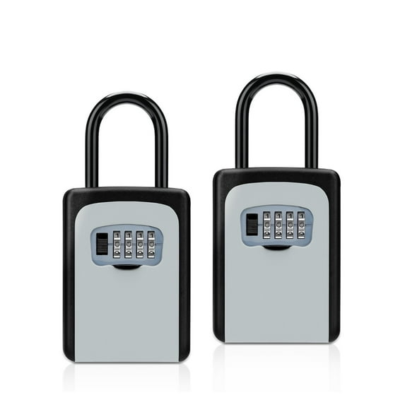 Key Lock Box Weatherproof 4 Digit Combination Password Key Storage ...