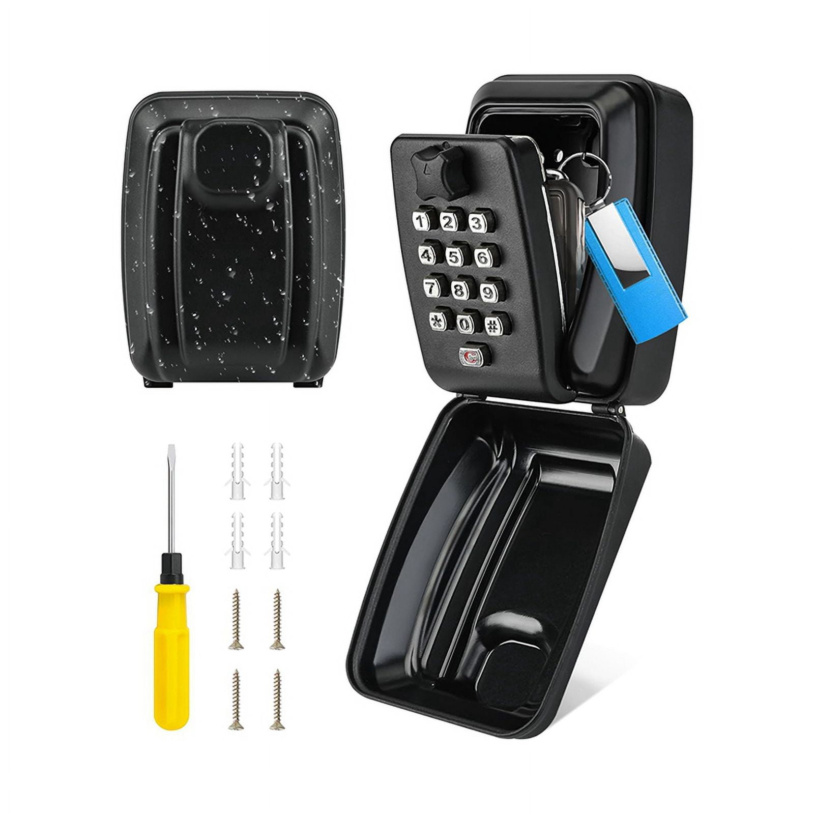 Key Lock Box for Outdoor Use, 12-Position Combination Key Storage Box ...