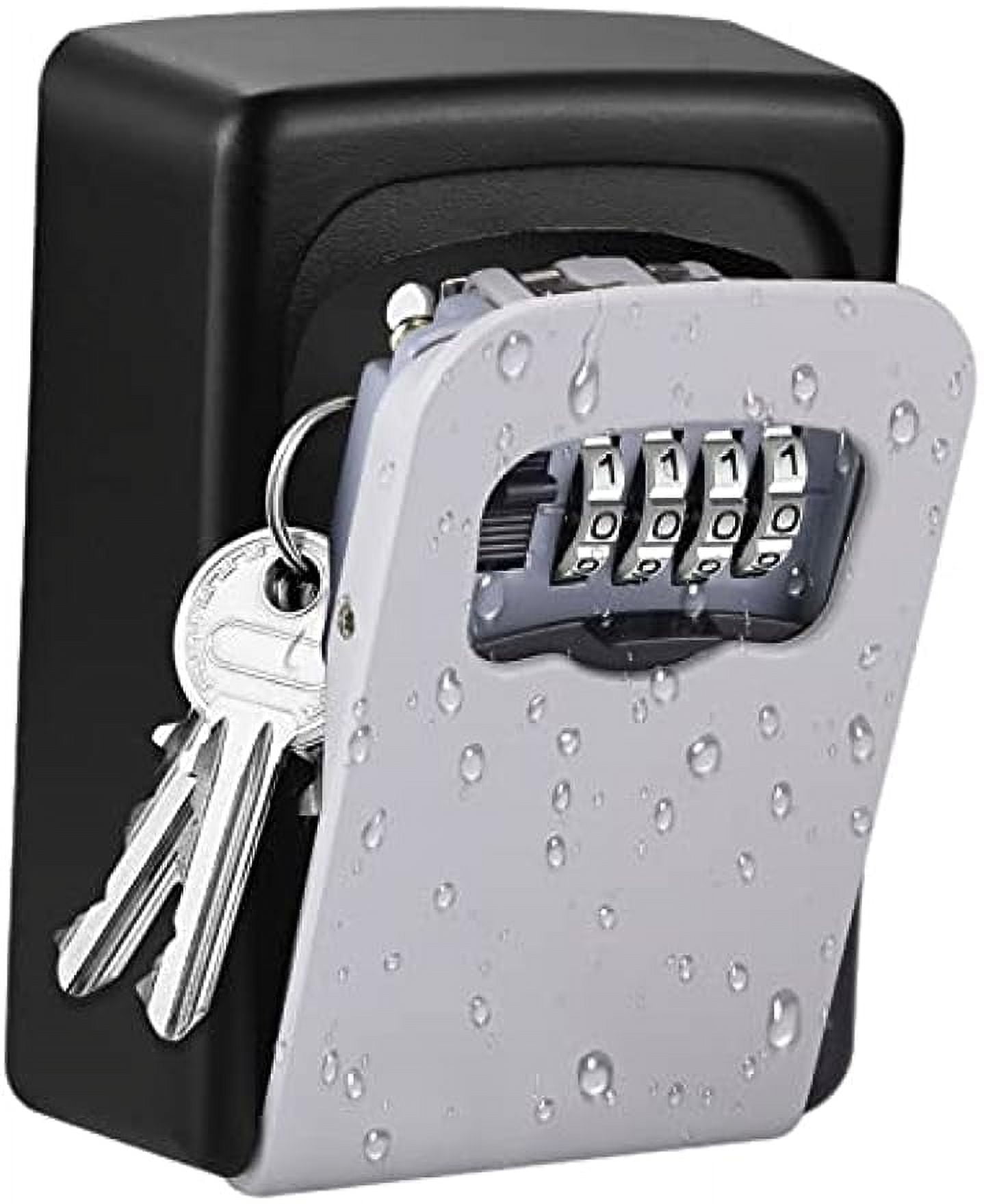 Key Lock Box with 4 Settable Digit Combination Wall Mounted Made of ...