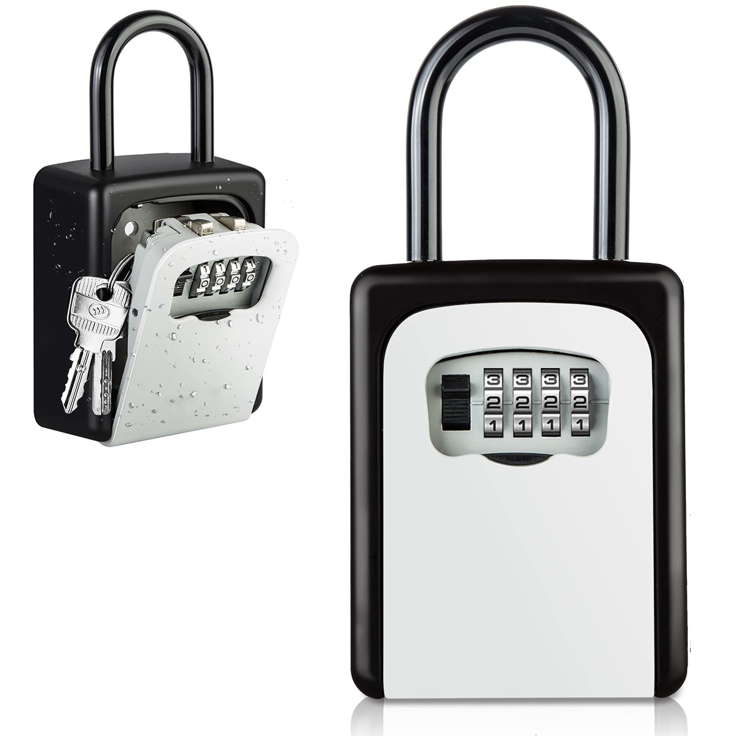 Key Lock Box with Hook [Wall Fixing] Outdoor Waterproof Secure Key Box ...